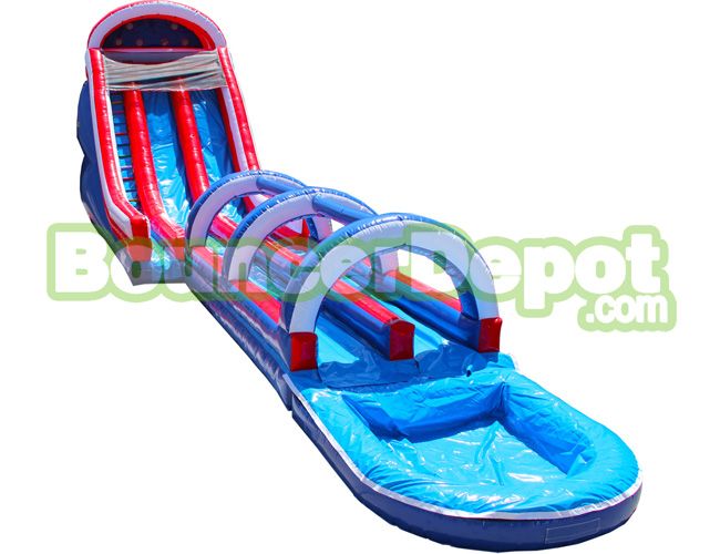 21 Feet Commercial Water Slide With Slip BouncerDepot
