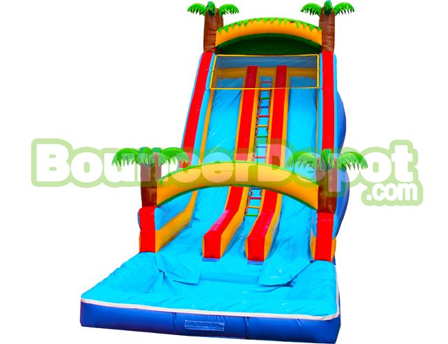 21 Ft Front Load Tropical Water Slide-Bouncer Depot BouncerDepot