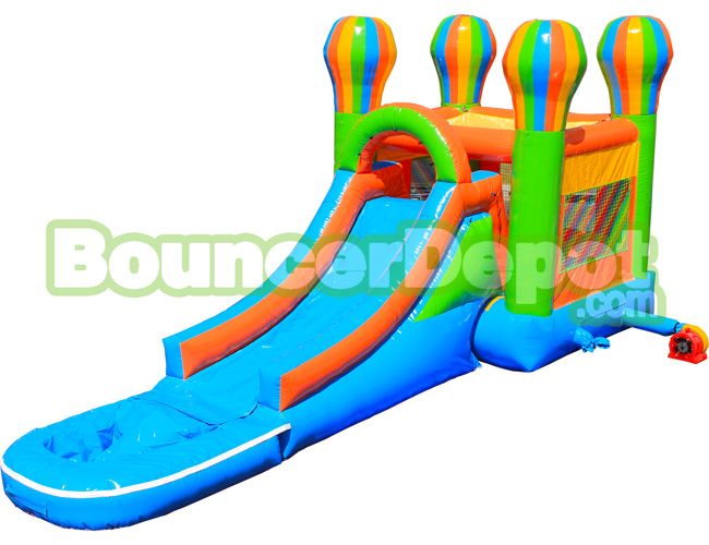 Combo Jumping Balloon, Compact Combo Balloon With Water Slide BouncerDepot