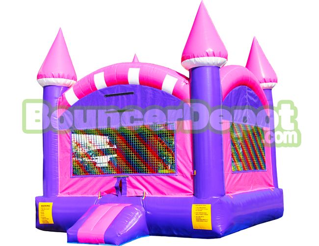 Pink Purple Castle Bounce House BouncerDepot